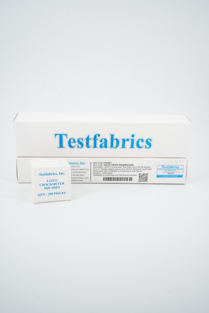 AATCC Crockmeter Test Cloth Cut in 50 mm squares (2" X 2" Straight ...